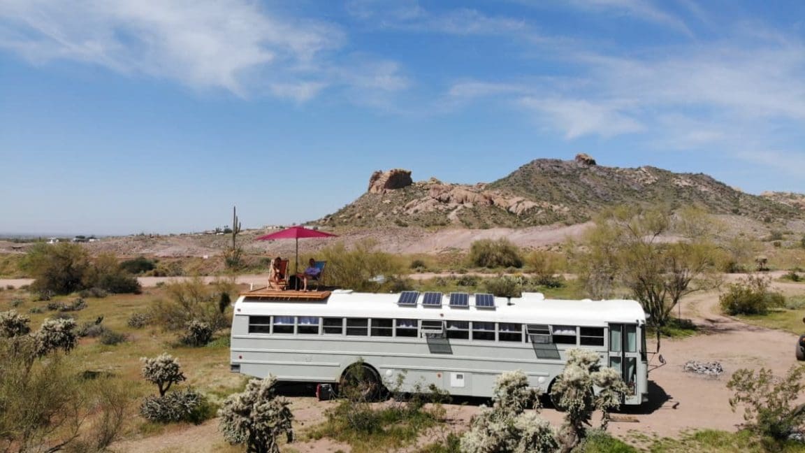 School Bus Converted To Incredible Off-Grid Home with Wood-lined ...