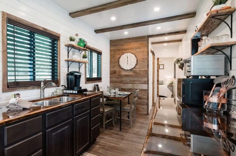 The Helm: A Spacious Two-story Tiny Home Made Out of Shipping Containers