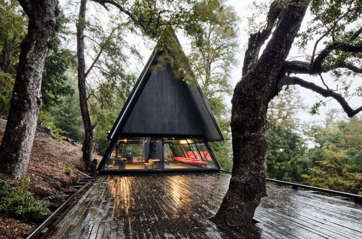 40 A-Frame House Ideas with Stunning Deck-Balconies