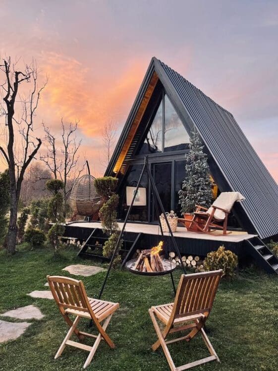 40 A-Frame House Ideas with Stunning Deck-Balconies