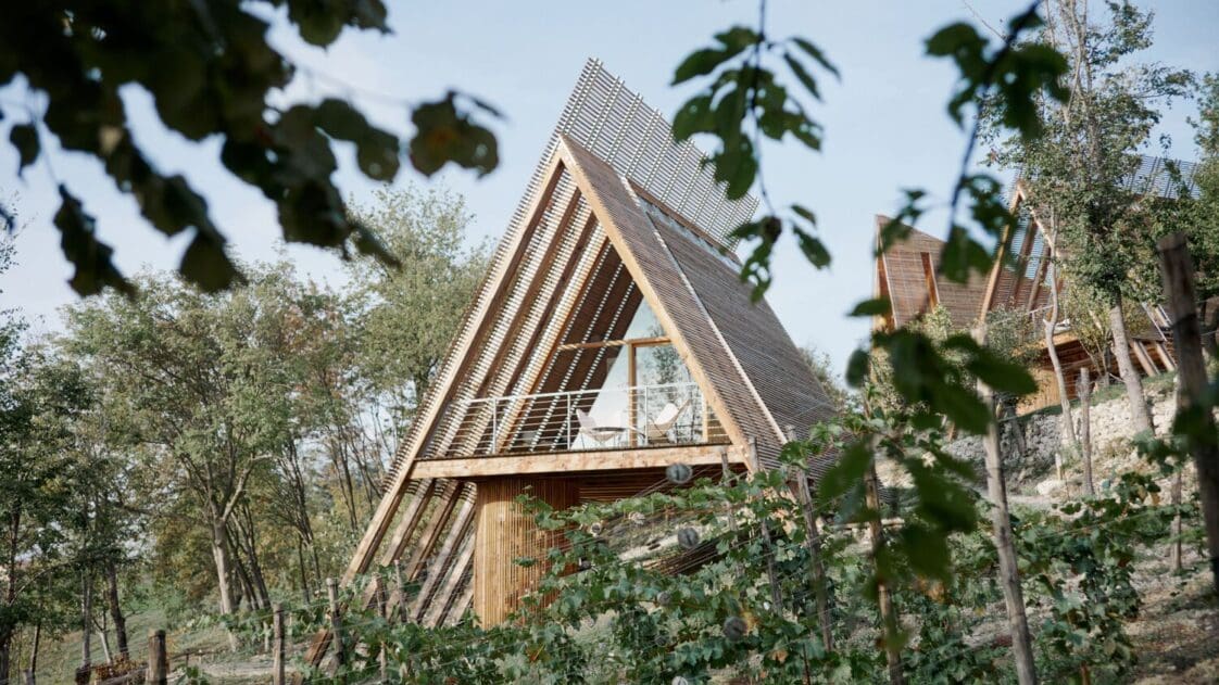 40 A-Frame House Ideas with Stunning Deck-Balconies